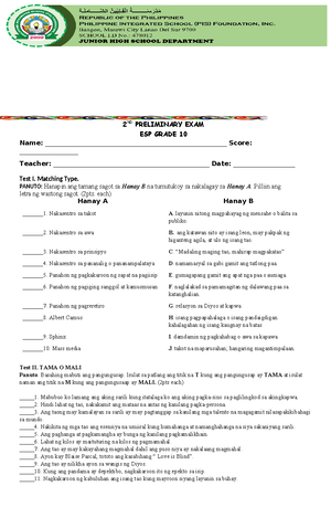 Es P9 q2 m1 karapatanattungkulinngtao v2 - Edukasyon sa Pagpapakatao ...