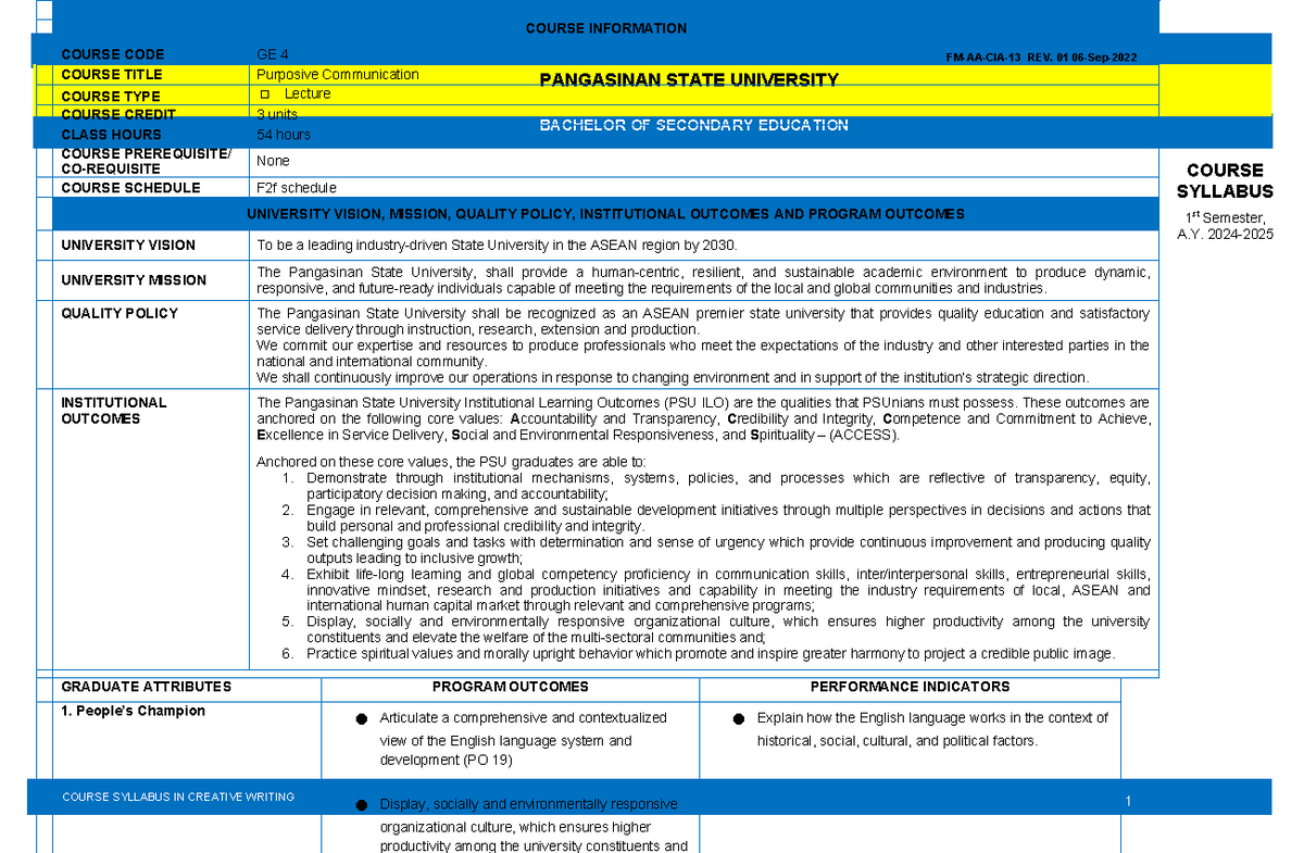 GE4-Purposive-Communication - FM-AA-CIA-13 REV. 01 06-Sep- COURSE ...