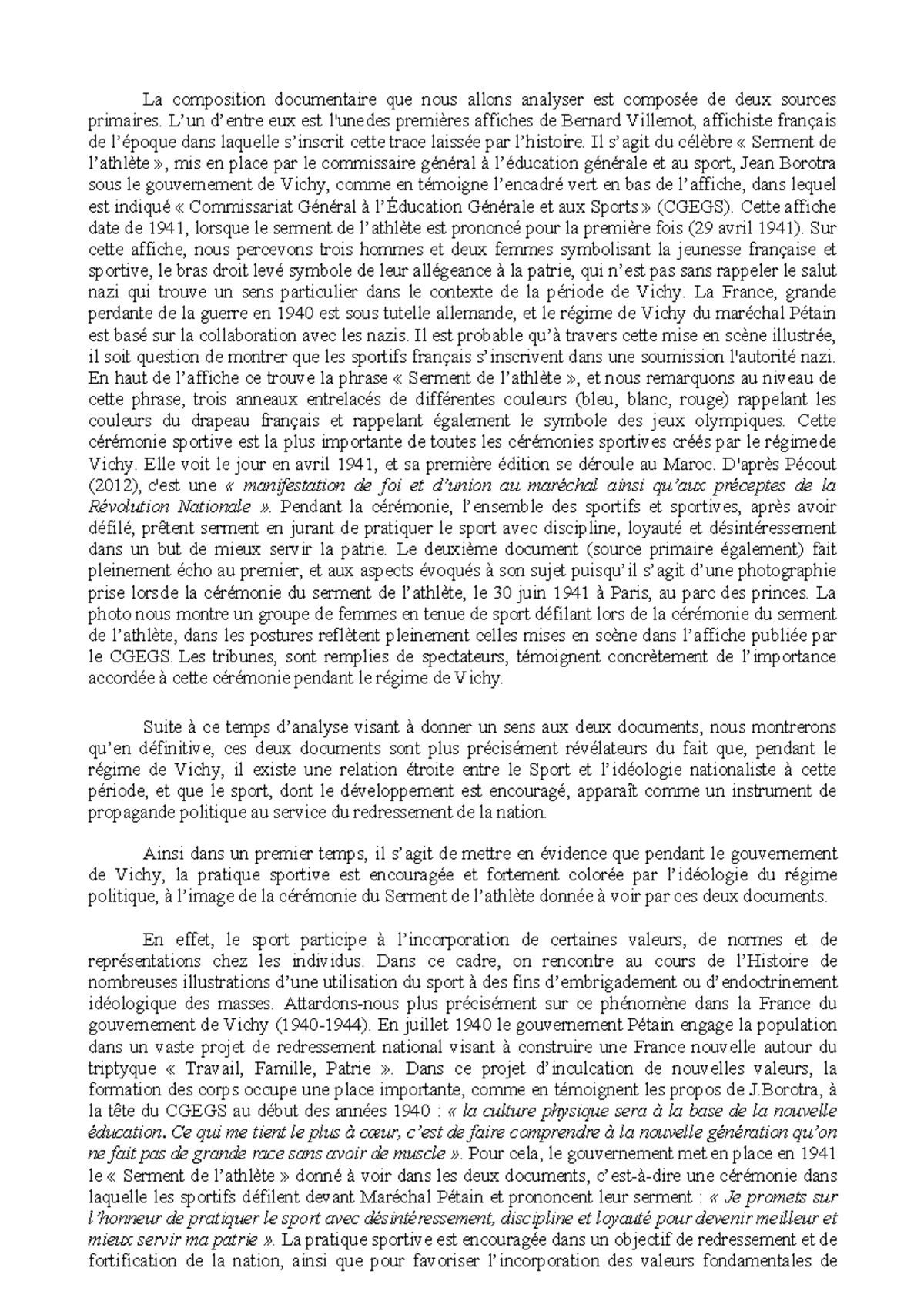 Exemple commentaire 18/20 - La composition documentaire que nous allons ...