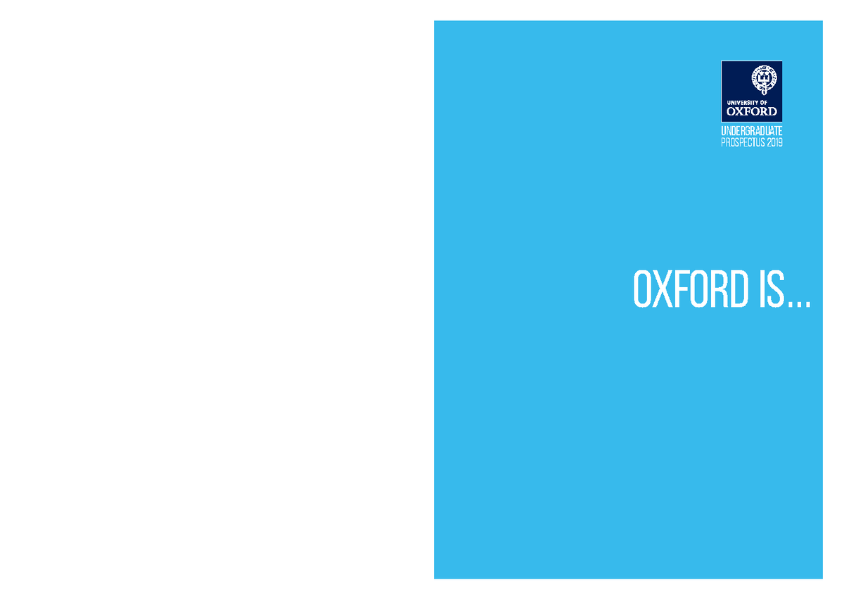 Oxford 2019 Colleges - lecture notes - Oxford is... Undergraduate ...
