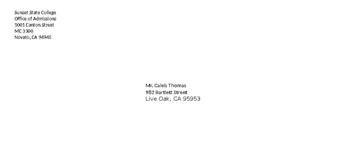 SC WD 3-Thomas Welcome Letter - Sunset State College Office of ...