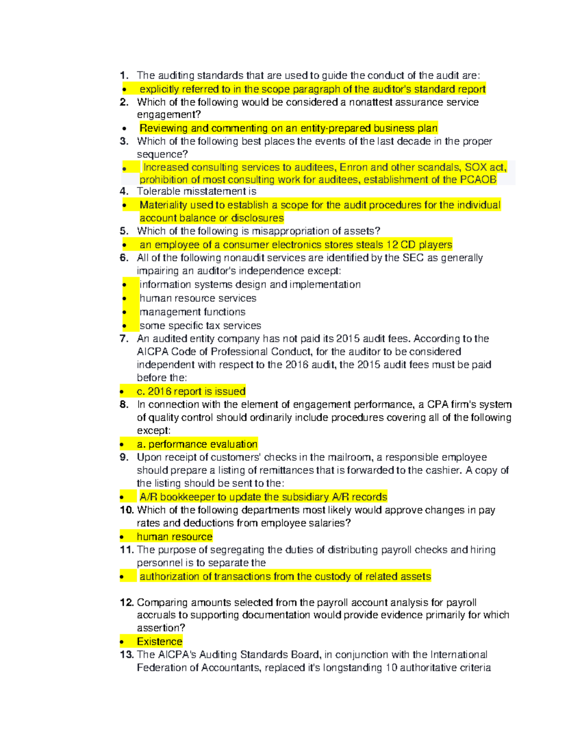 Audit - The auditing standards that are used to guide the conduct of ...