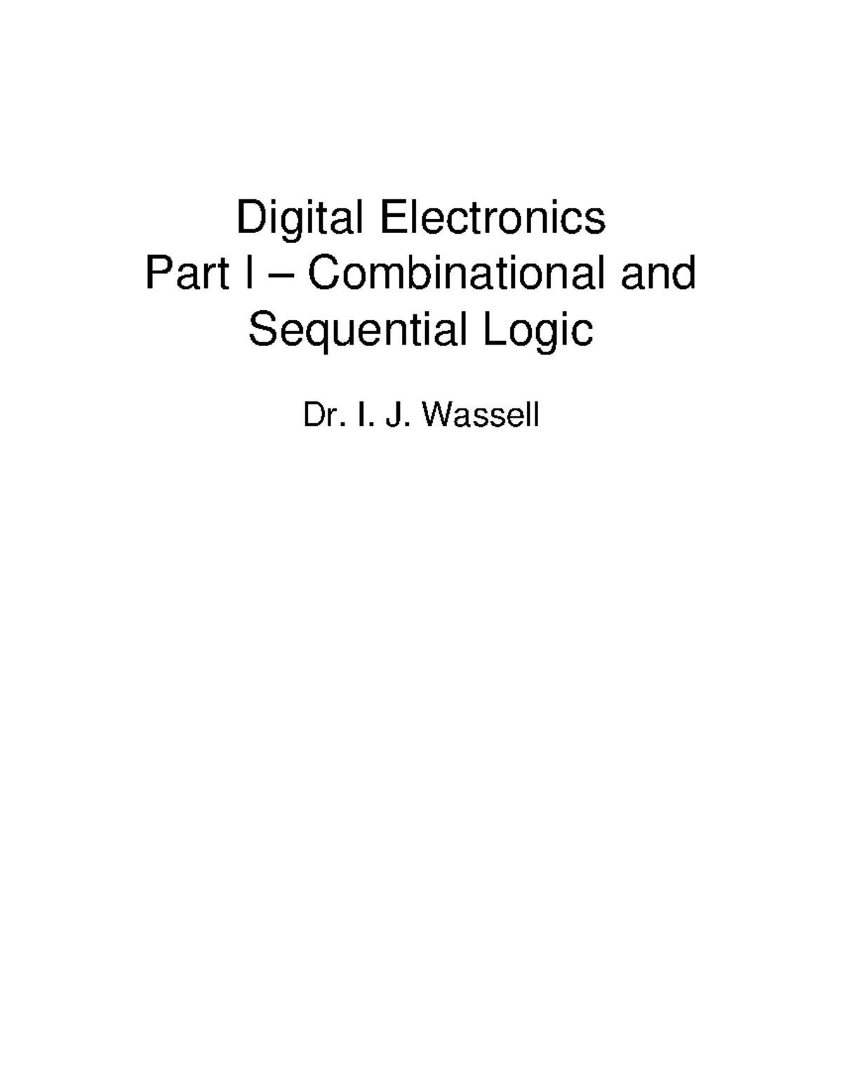 Digital Electronics pdf - Digital Electronics Part I – Combinational ...