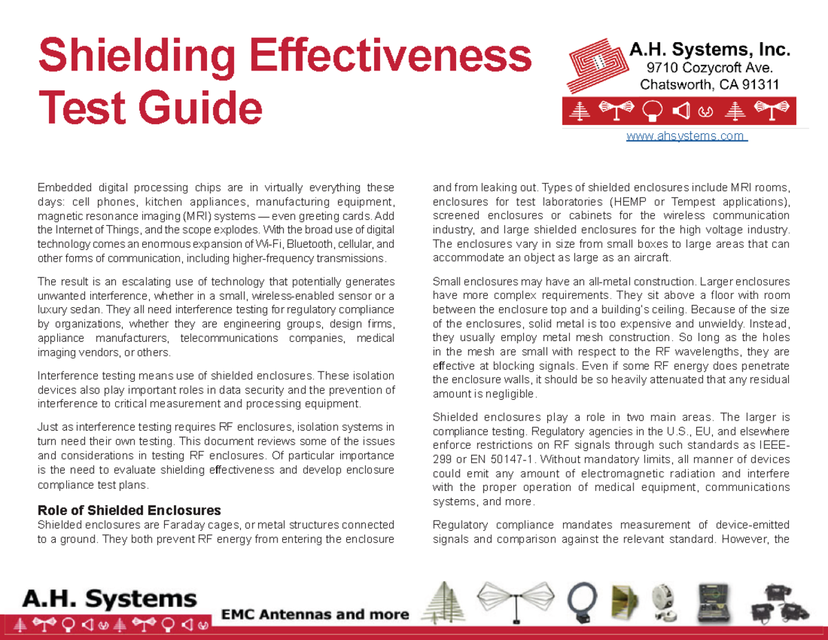 Apoio às aulas teóricas - Shielding Effectiveness Test Guide Embedded ...