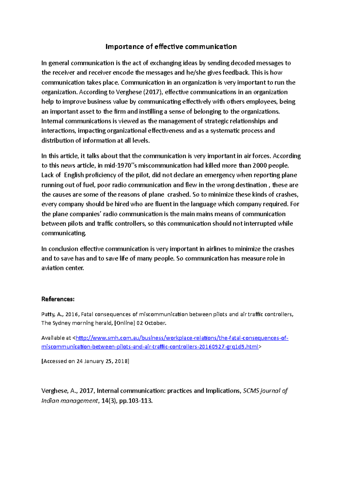 Communication - pass - Importance of effective communication In general ...