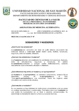 Infusiones Medicinales - , UNIVERSIDAD NACIONAL DE SAN MARTÍN. FACULTAD ...