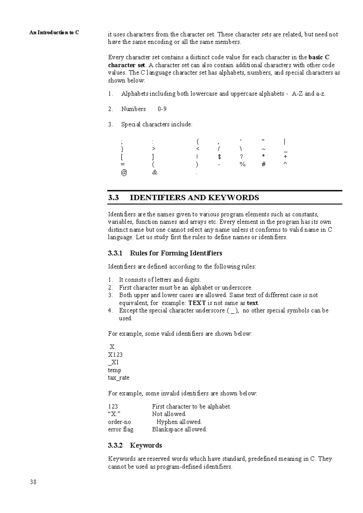 38 - Data types and storage - An Introduction to C it uses characters ...