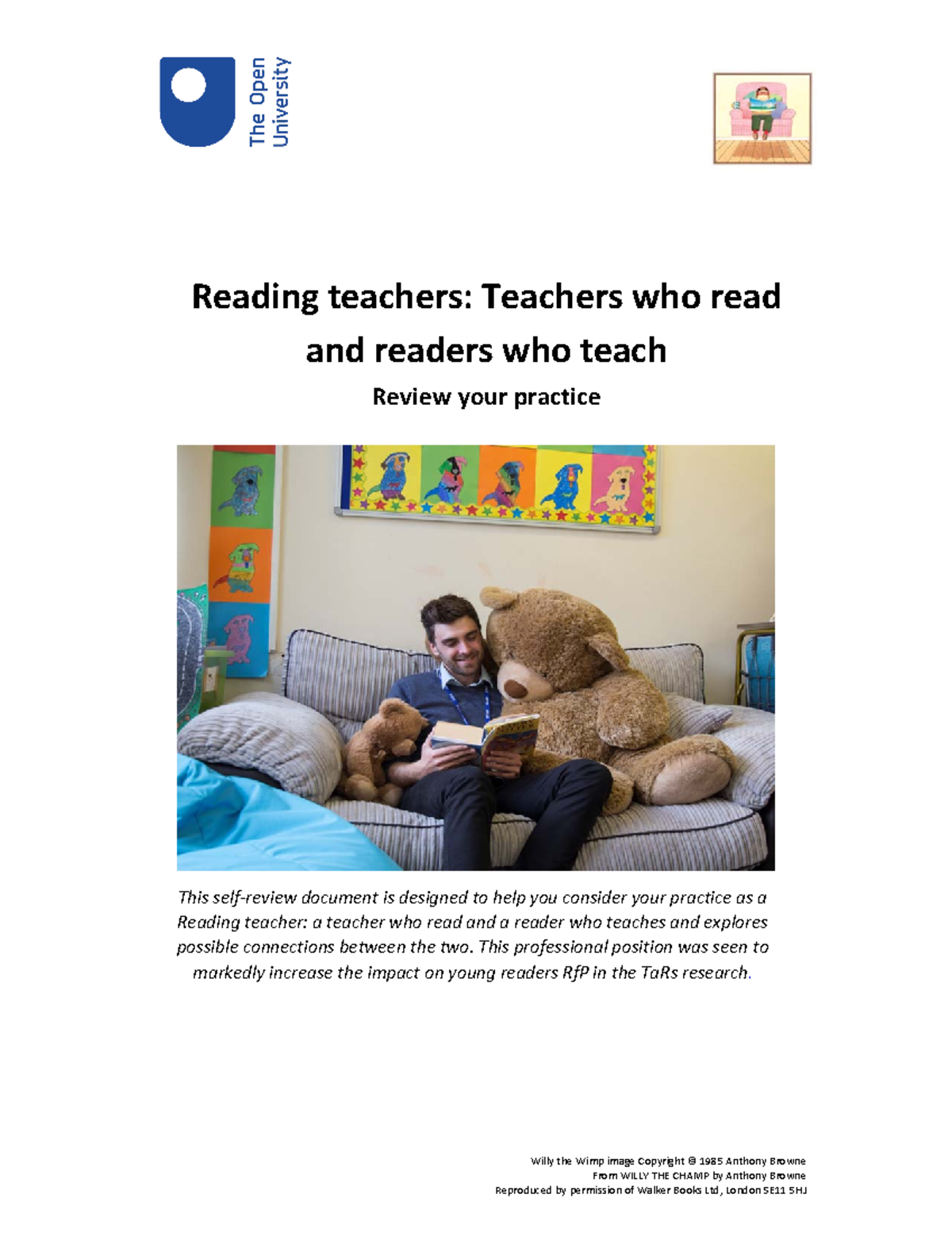 Reading Teachers Review - Willy the Wimp image Copyright © 1985 Anthony ...