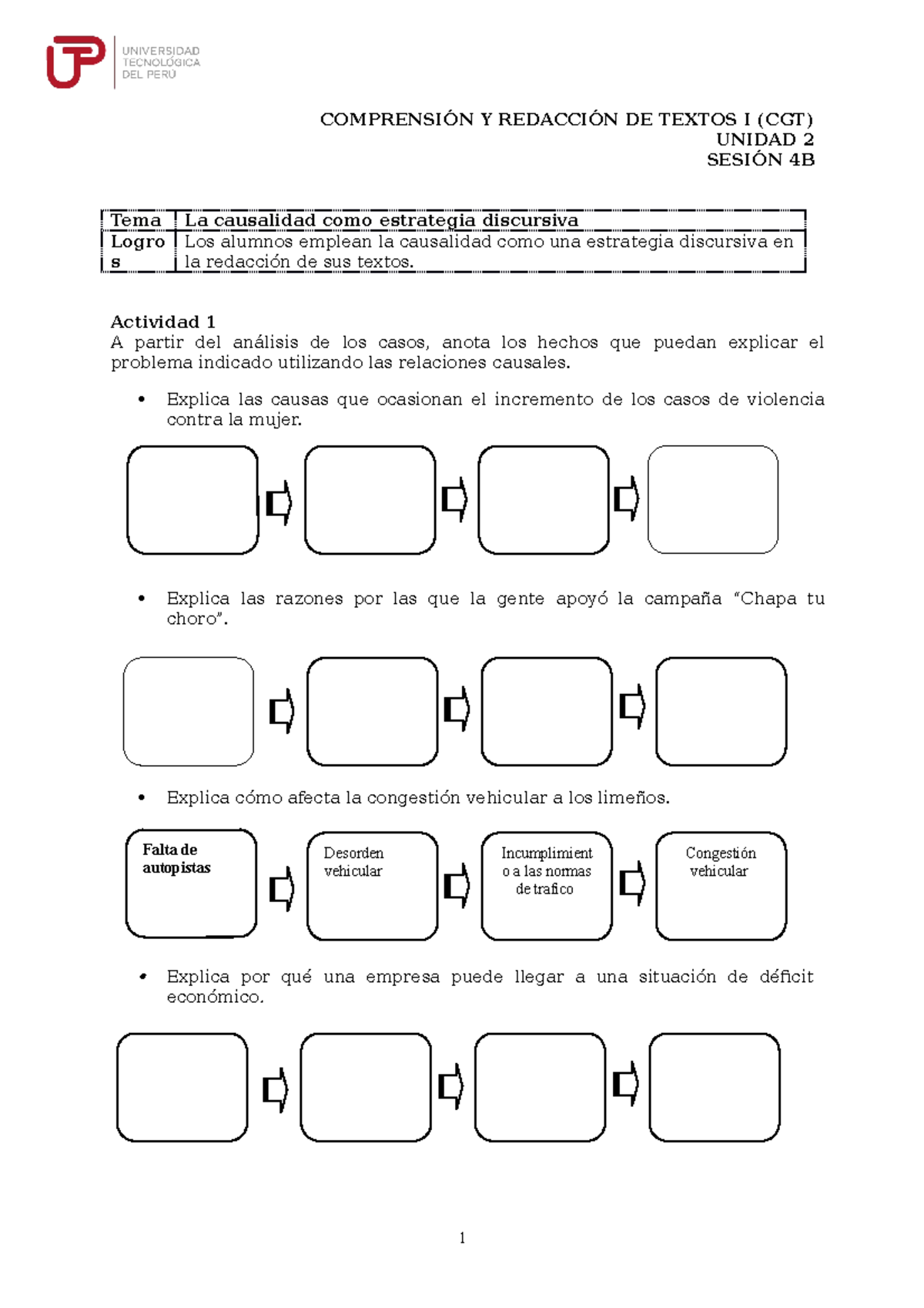 Causalidad grupo 6 - COMPRENSIÓN Y REDACCIÓN DE TEXTOS I (CGT) UNIDAD 2 ...
