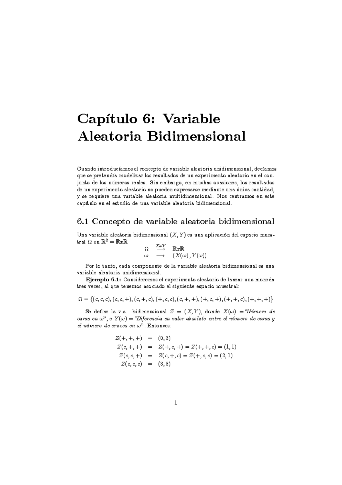 Variable Aleatoria Bidimensional - Capítulo 6: Variable Aleatoria Bidimensional Cuando ...