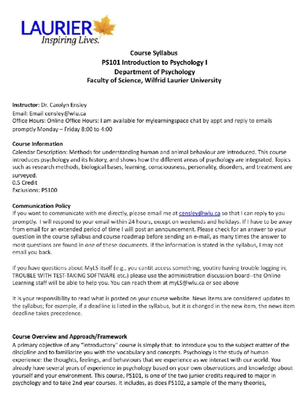 PS101 F19 Laurier document - PS101 - Studocu