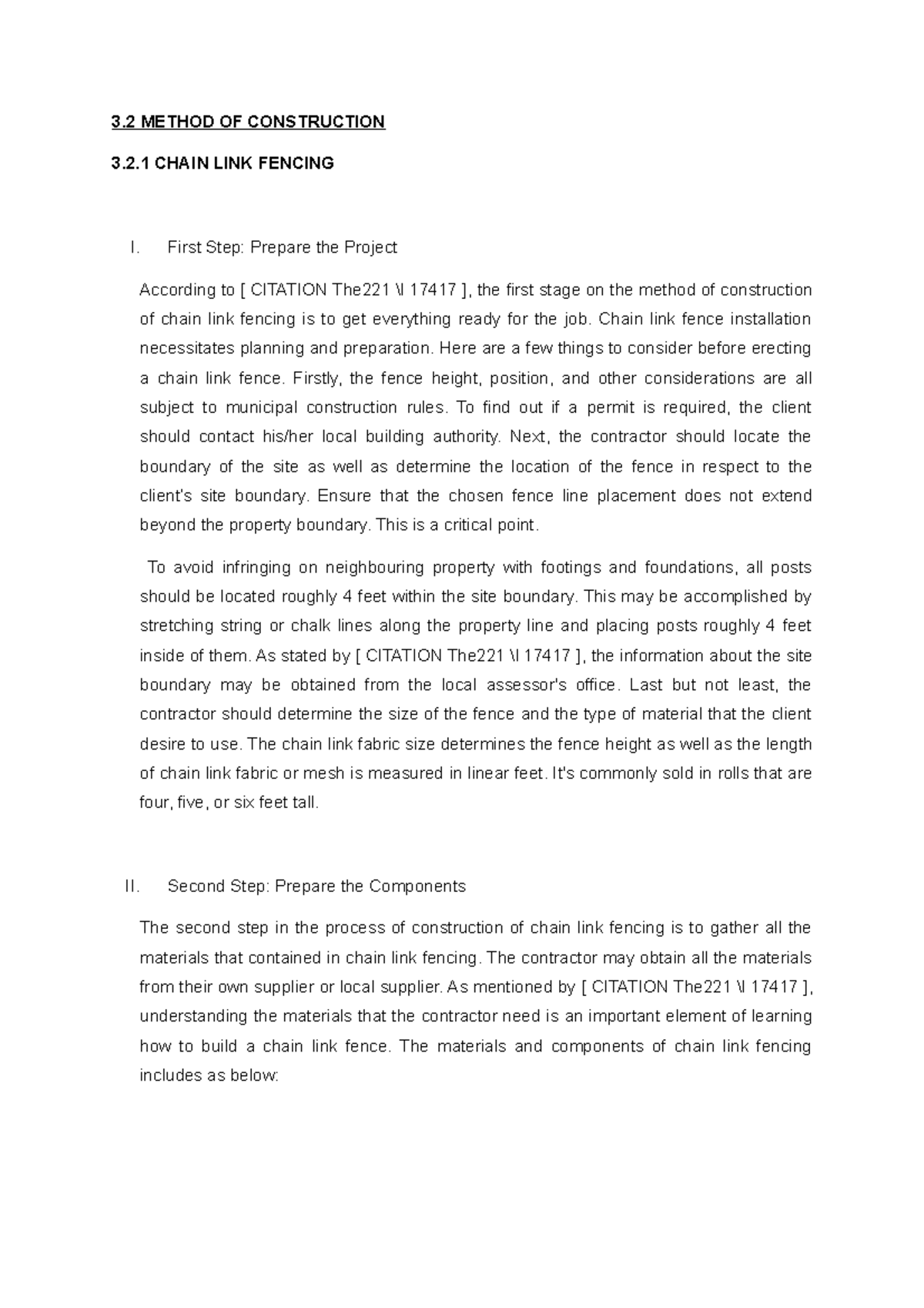 DQS352 Assignment 1 - 3 METHOD OF CONSTRUCTION 3.2 CHAIN LINK FENCING I ...