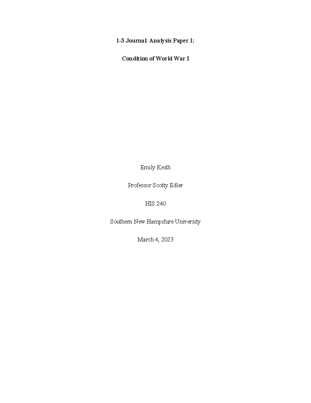 Journal 1 - Analysis Paper Sources - 1-3 Journal: Analysis Paper 1 ...