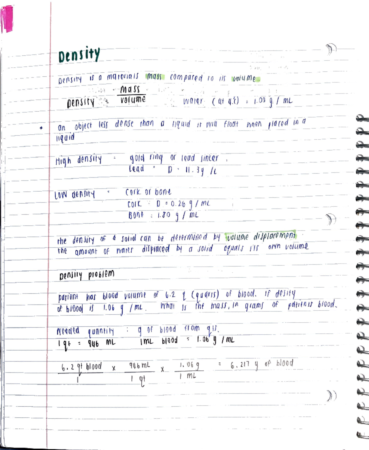 Density - CHEM136 - Studocu