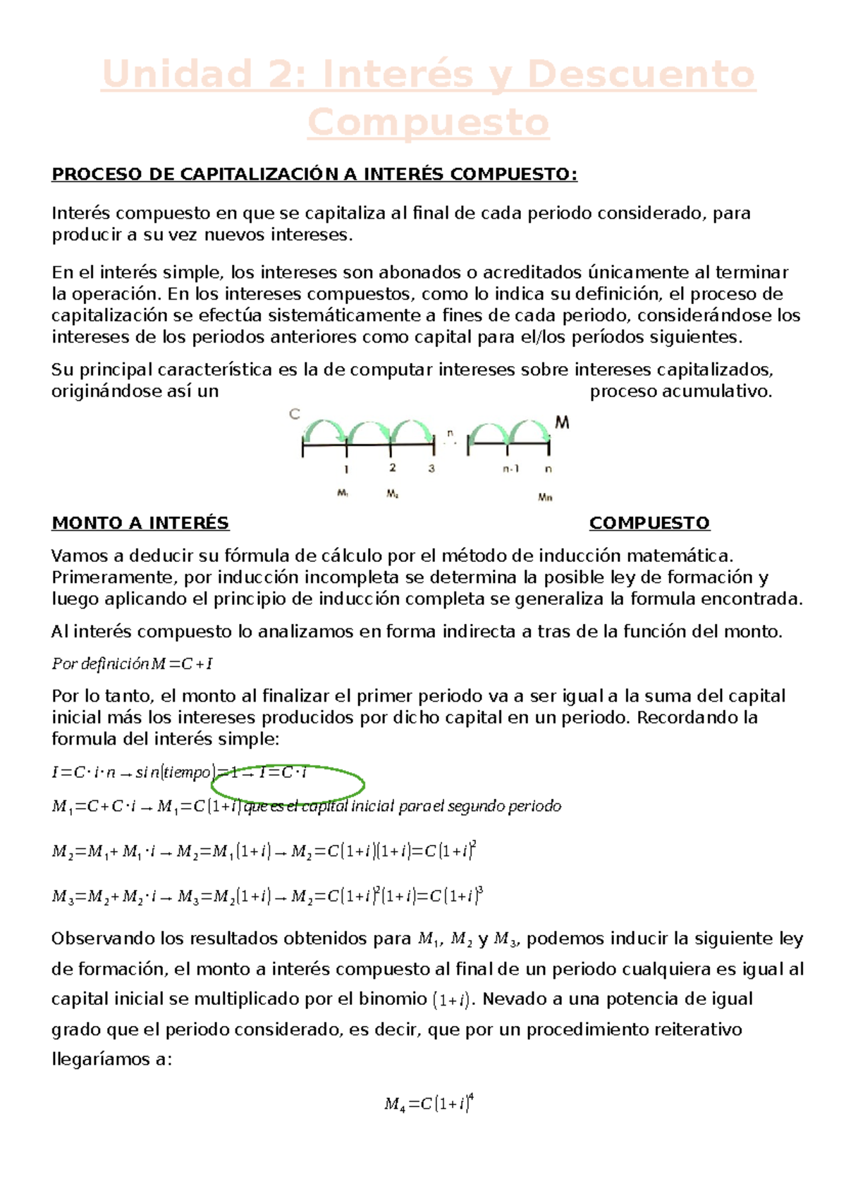 Unidad 2- Matematica Financiera - Unidad 2: Interés y Descuento ...