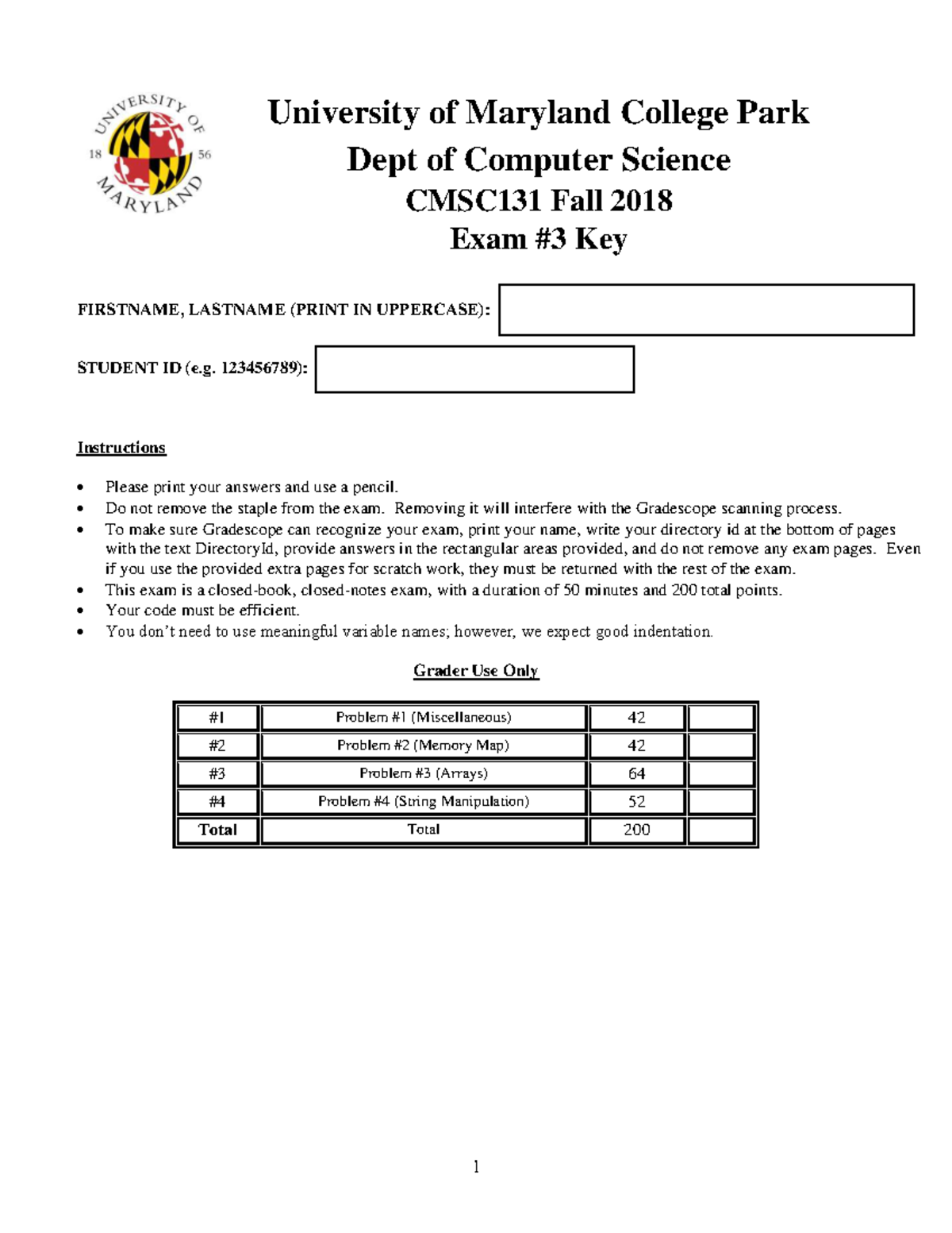 Exam3131Fall2018 Soln - University of Maryland College Park Dept of ...
