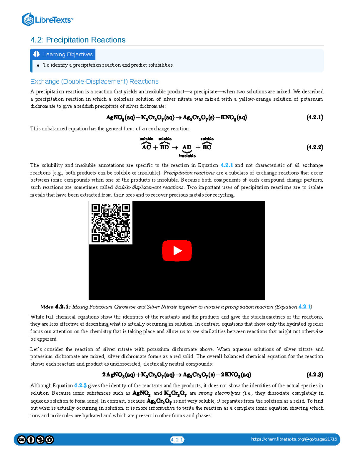 4 - Precipitation Reaction - 4: Precipitation Reactions To identify a ...