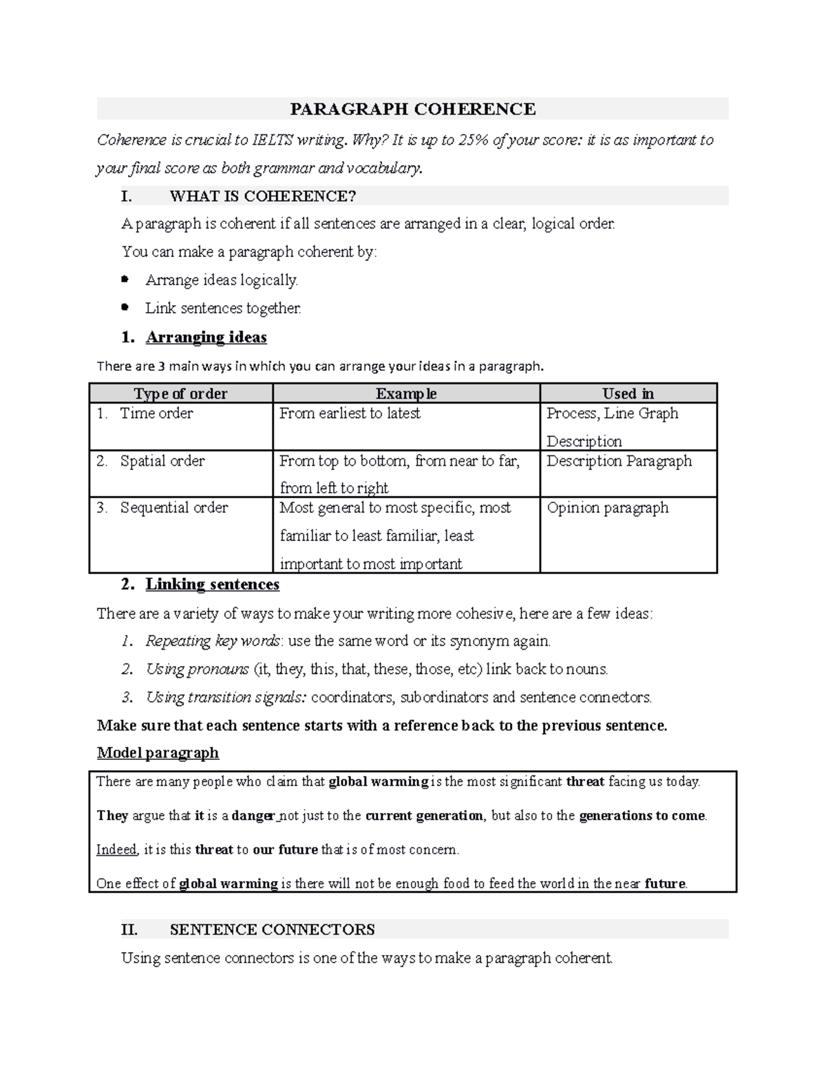 Paragraph-coherence 54598 - PARAGRAPH COHERENCE Coherence is crucial to ...