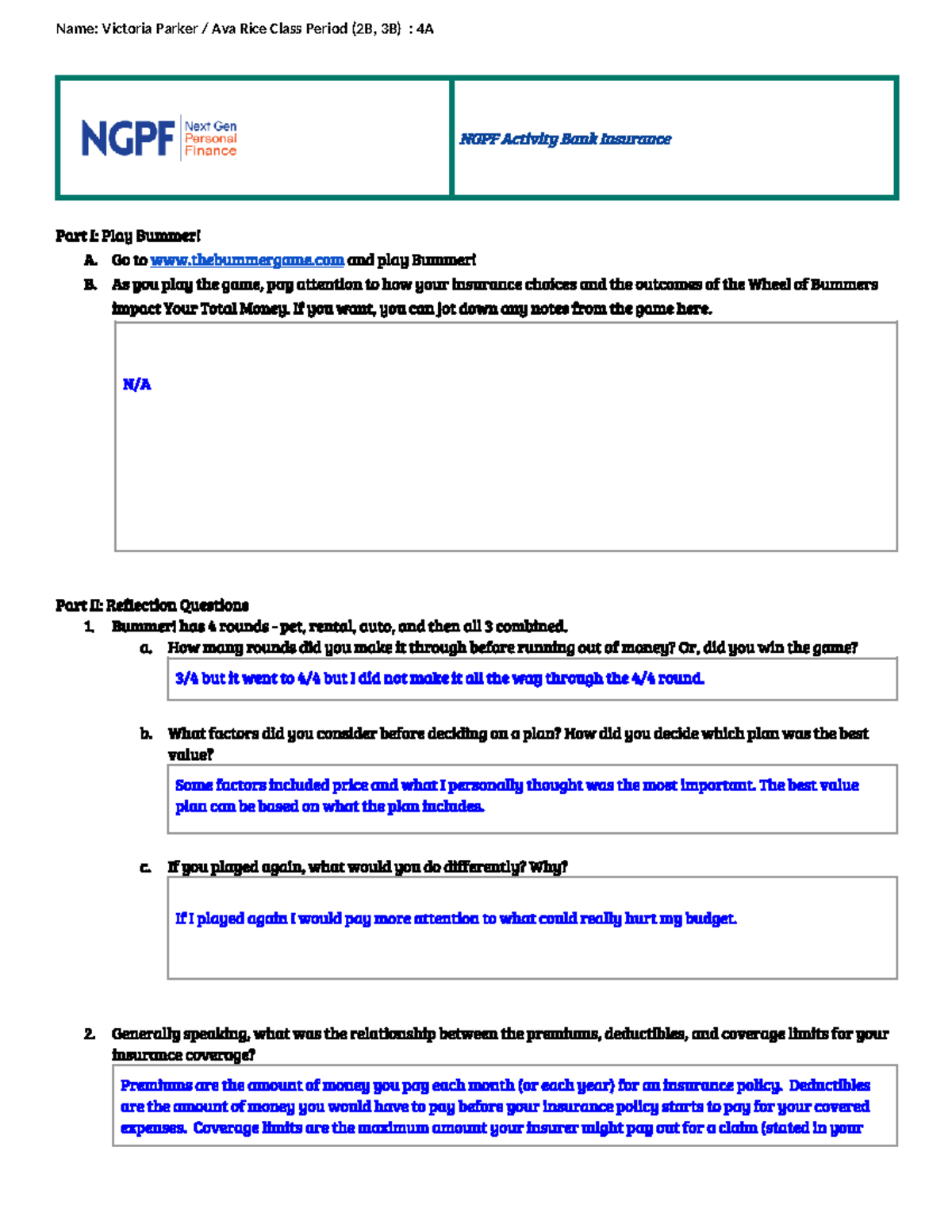 Nteractive Bummer-2 - n/a - Name: Victoria Parker / Ava Rice Class ...