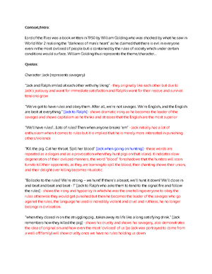 Lord of the Flies Piggy Quotes + Analysis - Character: Piggy ...