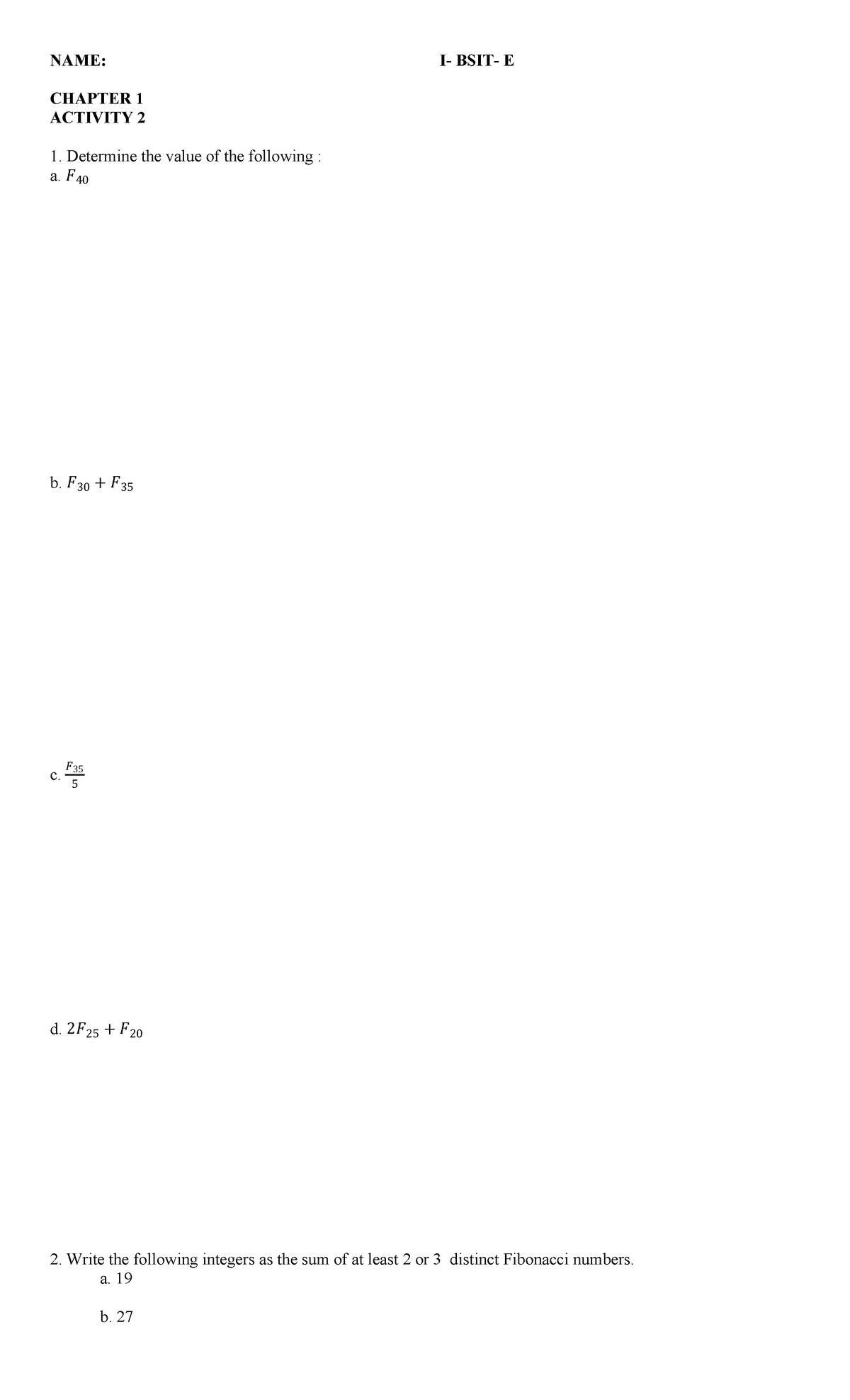Chapter-1- Activity-2 103131 - NAME: I- BSIT- E CHAPTER 1 ACTIVITY 2 ...