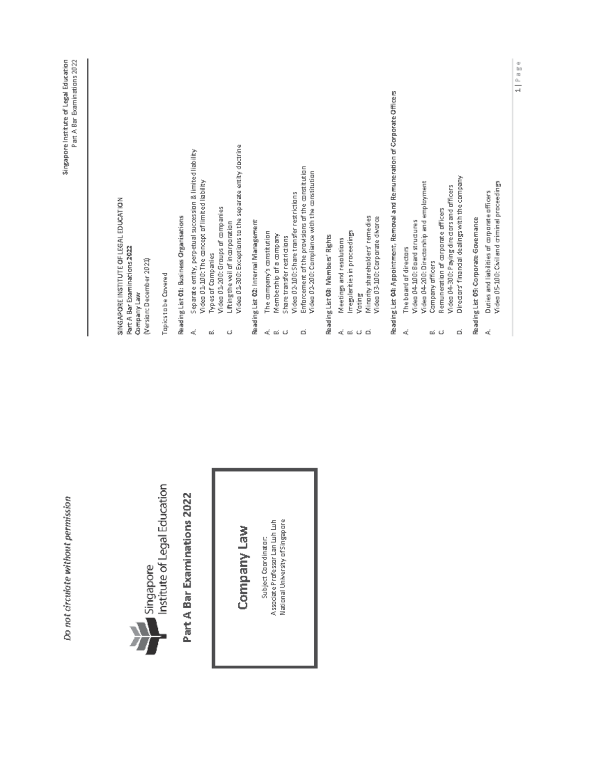 AA printable - Company notes - Do not circulate without permission Part ...
