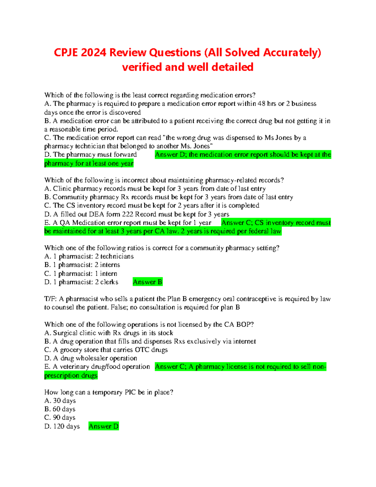 CPJE 2024 Review Questions - CPJE 2024 Review Questions (All Solved ...