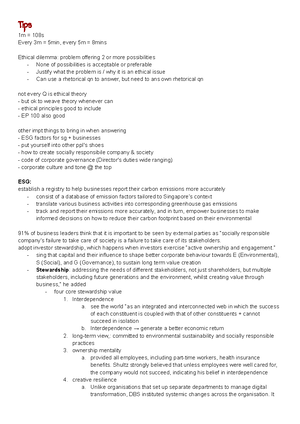 Ethics Final Reference Sheet - ETHICAL LEADERSHIP AND CORPORATE CULTURE ...
