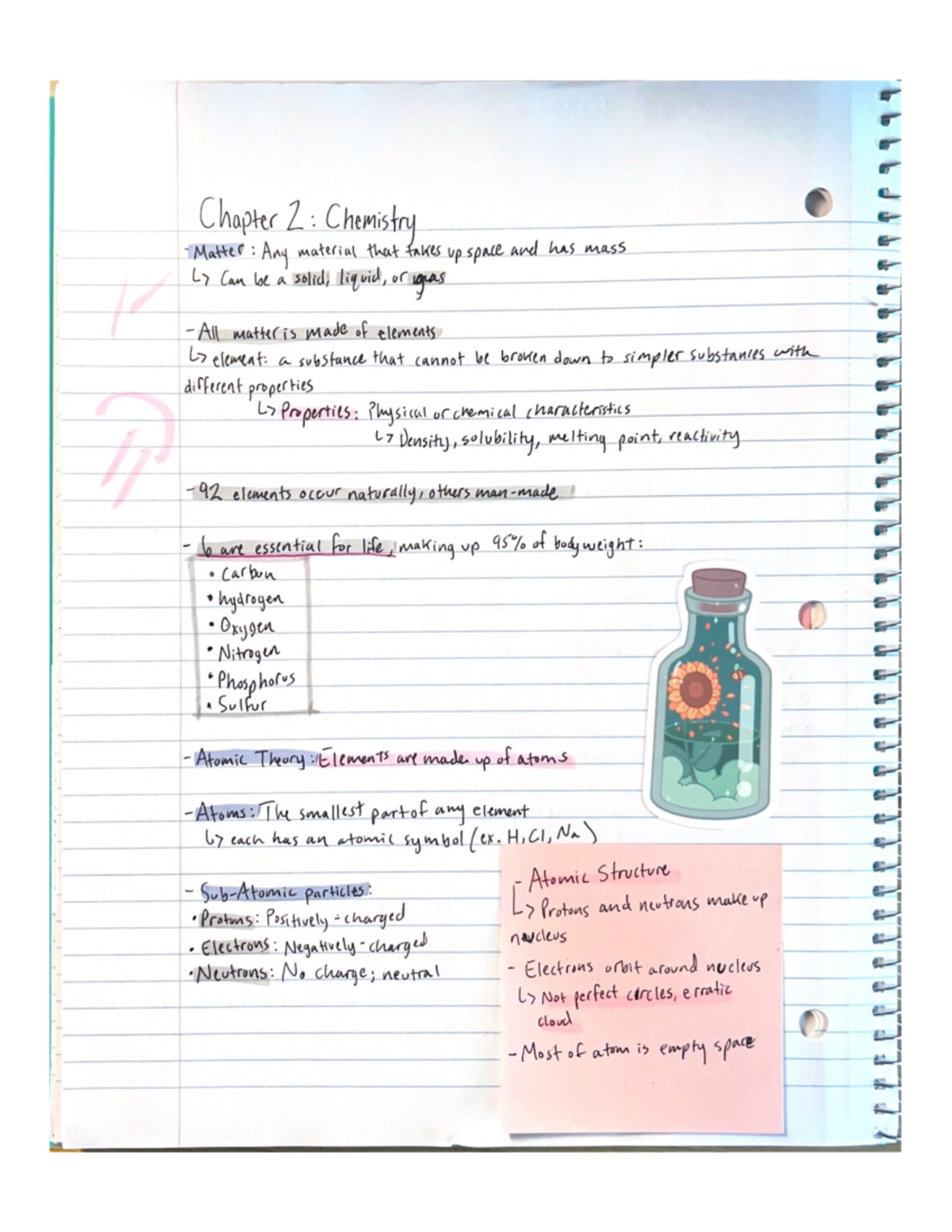 Chapter 2 Chemistry - BIOL 1308 - Studocu