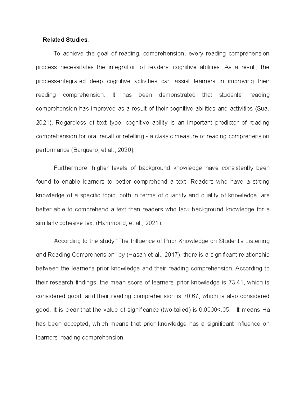 Research Related-Studies - Related Studies. To achieve the goal of ...