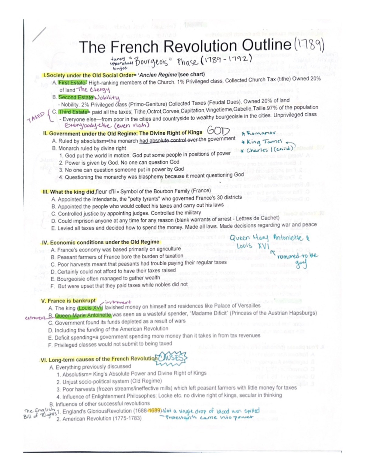 APWH- The French Revolution (1789) - Studocu