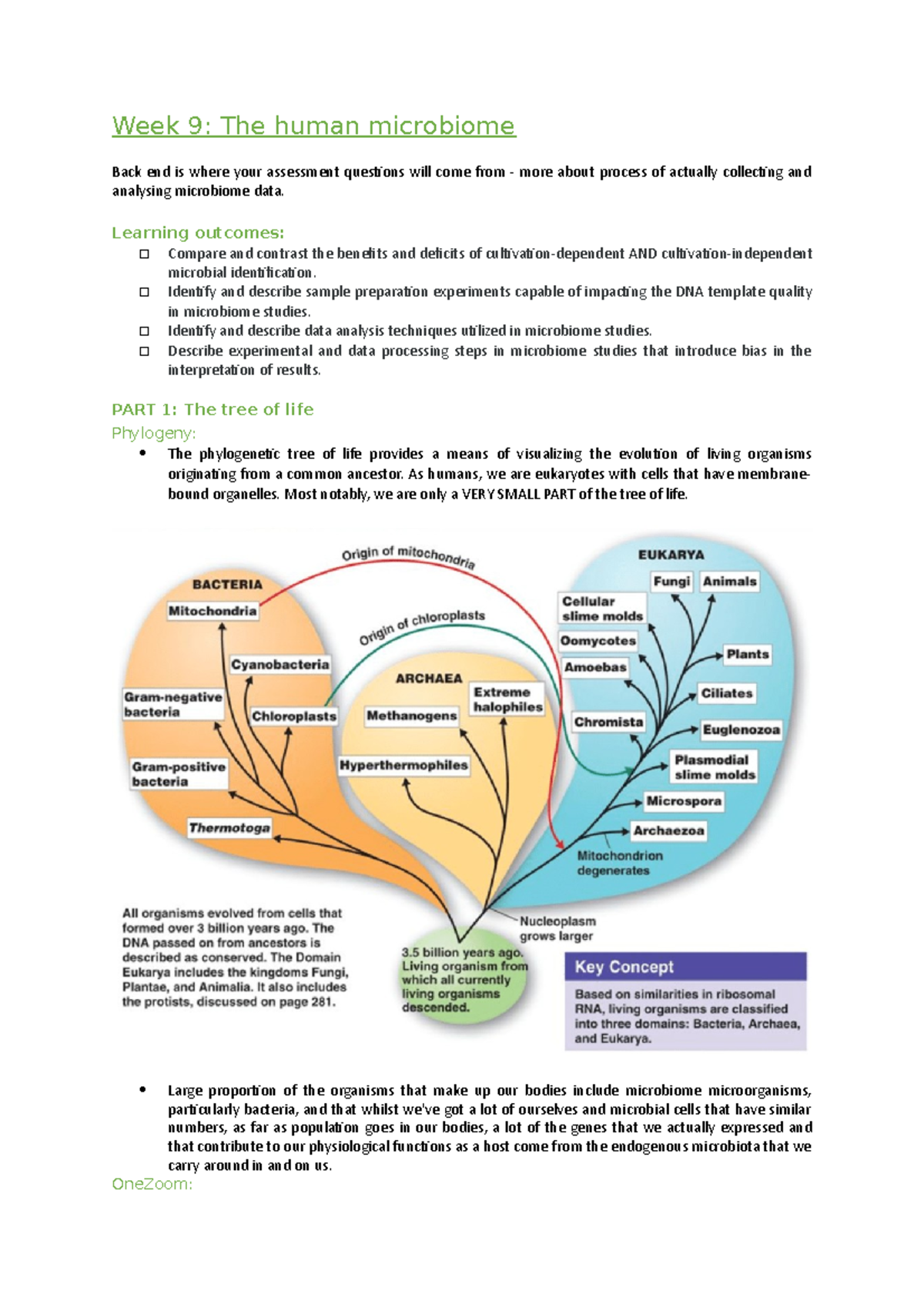 LQB594- Week 9 Lecture - Week 9: The human microbiome Back end is where ...