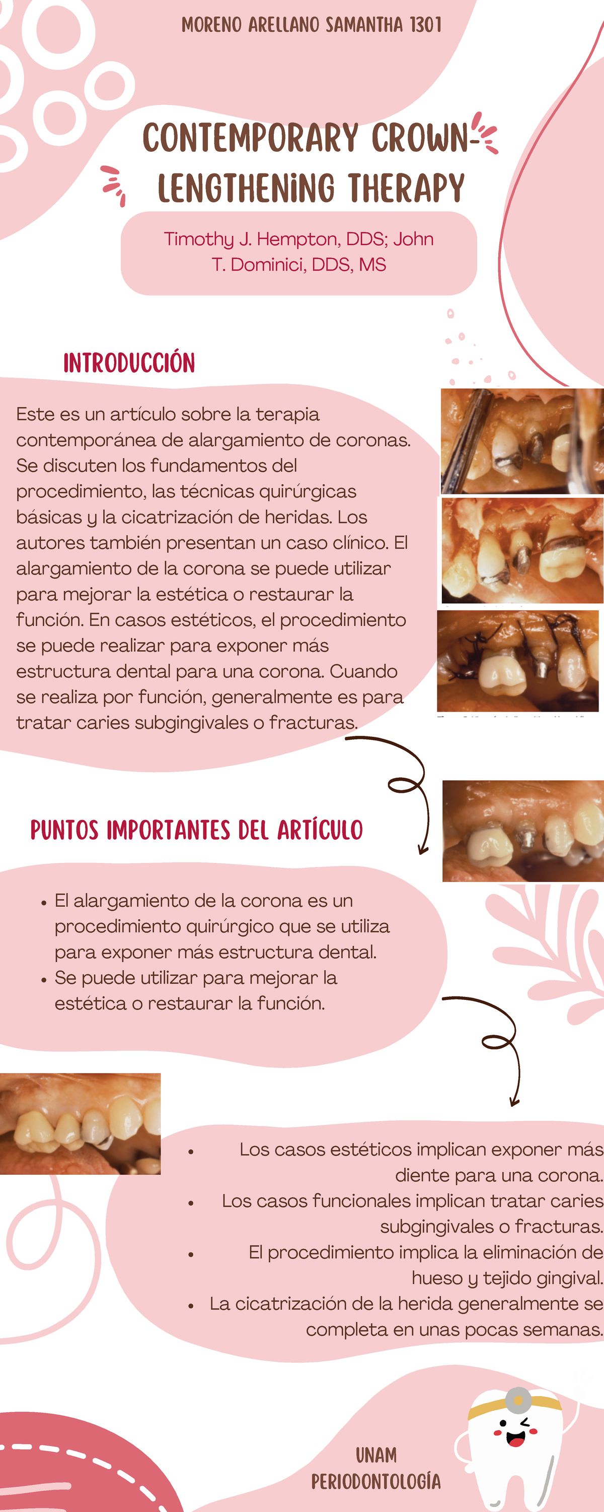 Alargamiento de corona - Contemporary crown- lengthening therapy ...