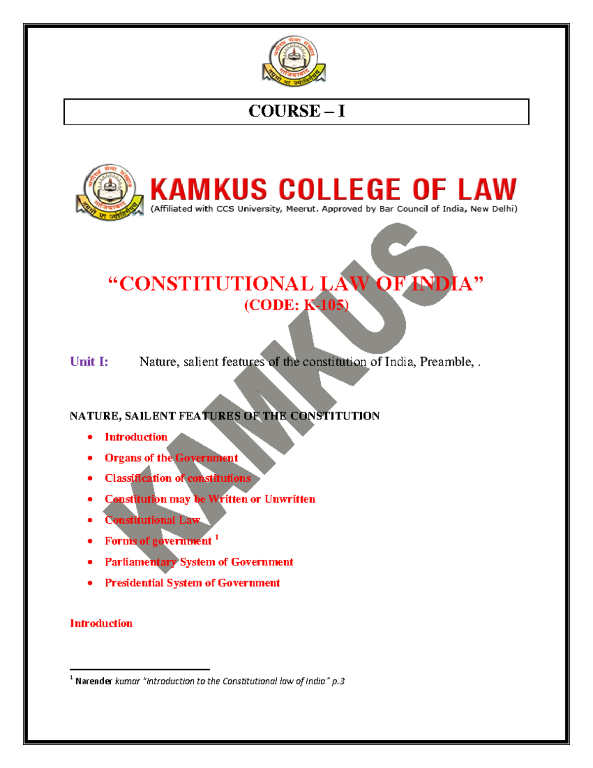 Constitutional-law-of-india-pdf compress - COURSE – I “CONSTITUTIONAL ...