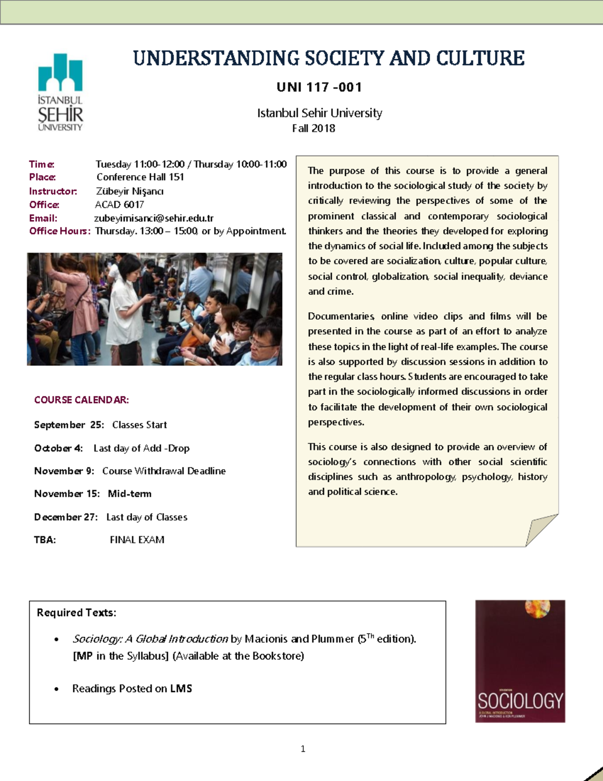 UNI 117 Understanding the Society and Culture 09 25 2018 v1 ...