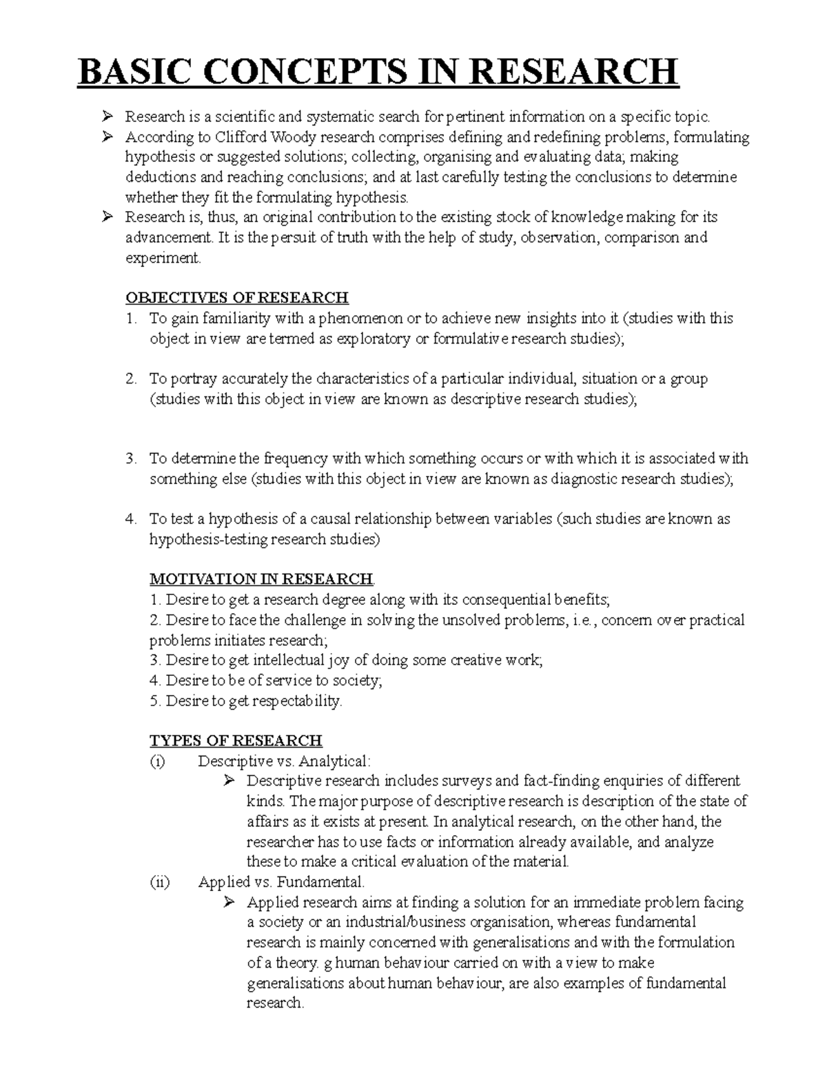 Basic Concepts IN Research 1 - BASIC CONCEPTS IN RESEARCH Research is a ...