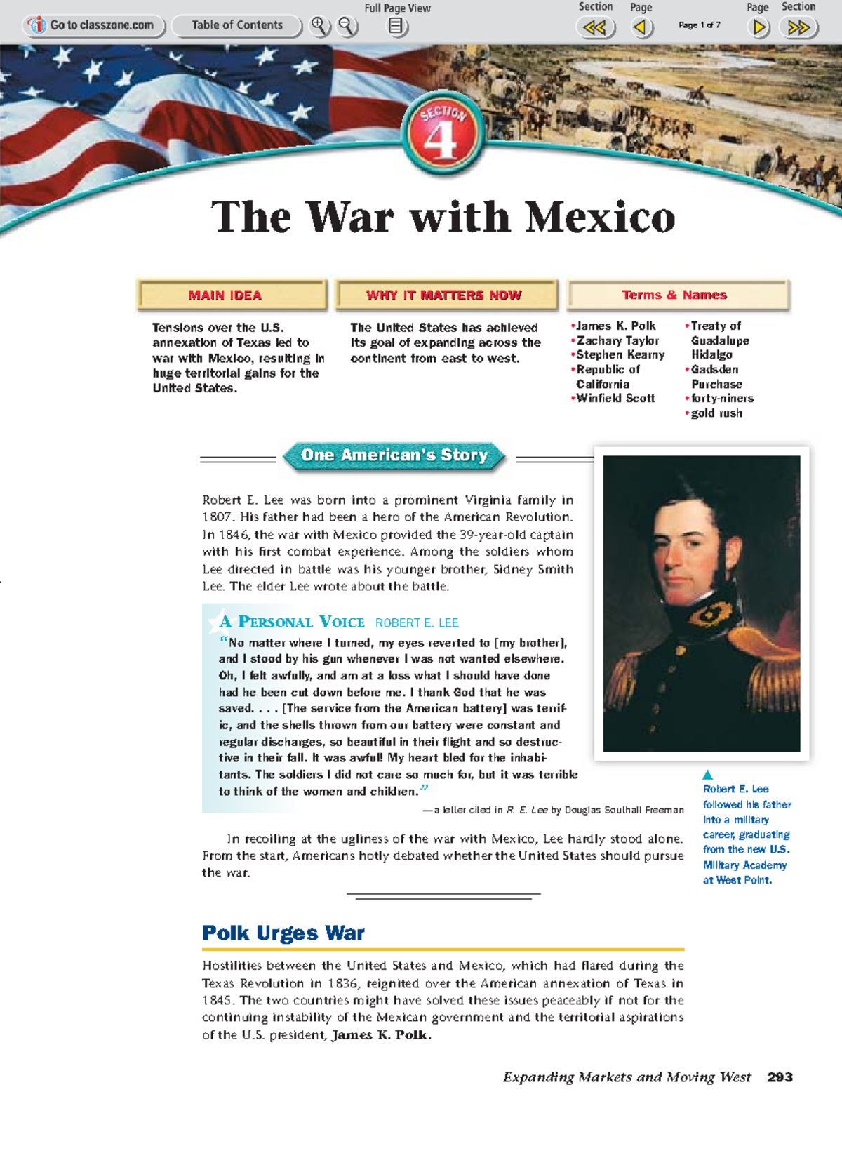 Ch 9 4 The War with Mexico - Expanding Markets and Moving West 293 ...