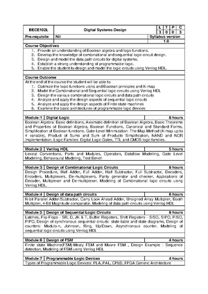 DSDV Mod2@Az Documents - azdocuments/ @azdocuments Many digital systems ...