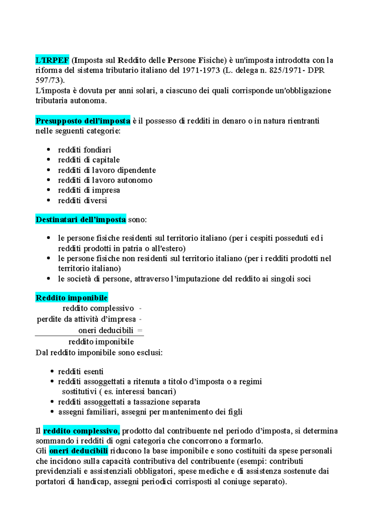 Irpef Schema - enti locali - L' IRPEF ( I mposta sul R eddito delle Pe ...