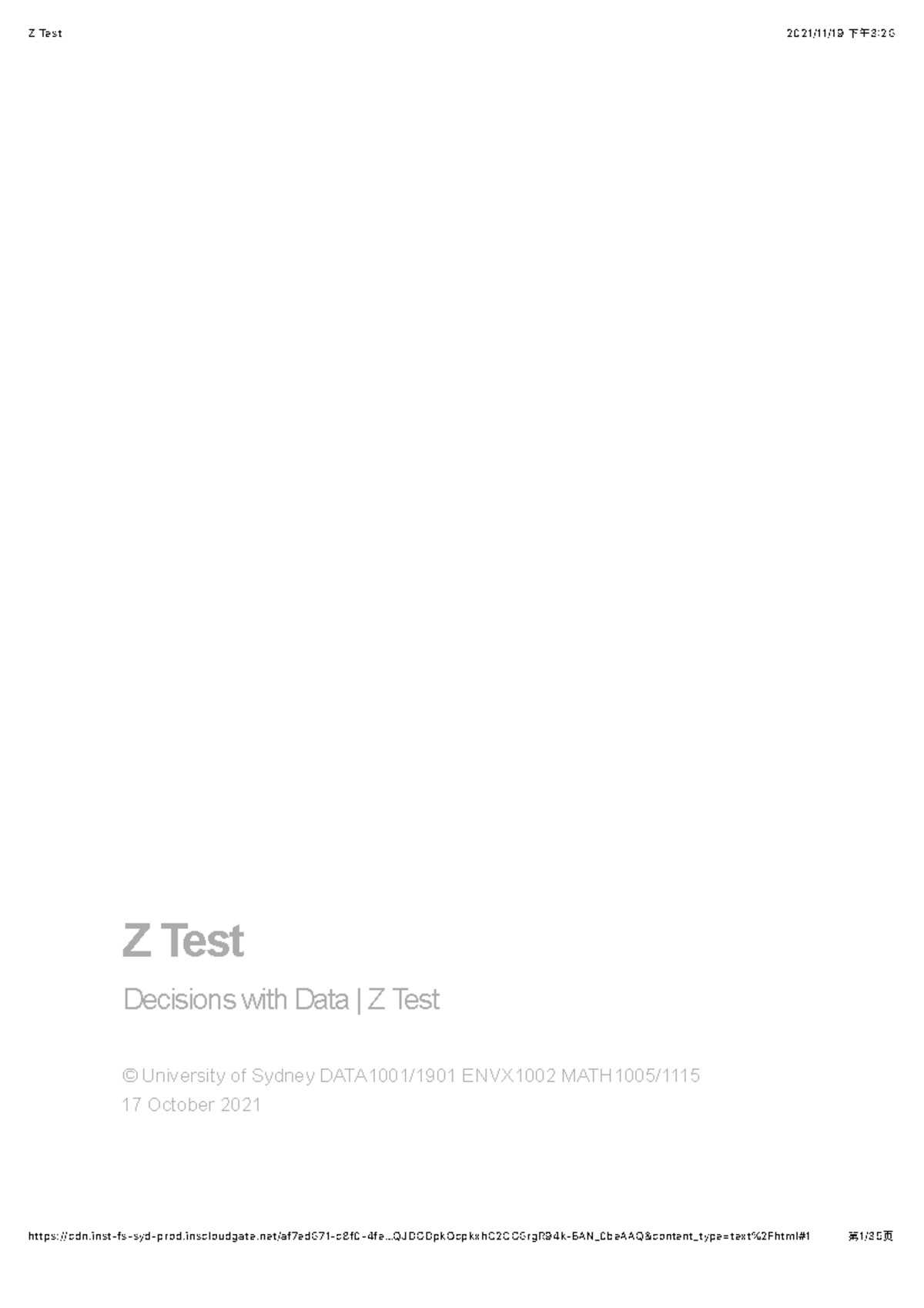 Z Test - lec - - Studocu