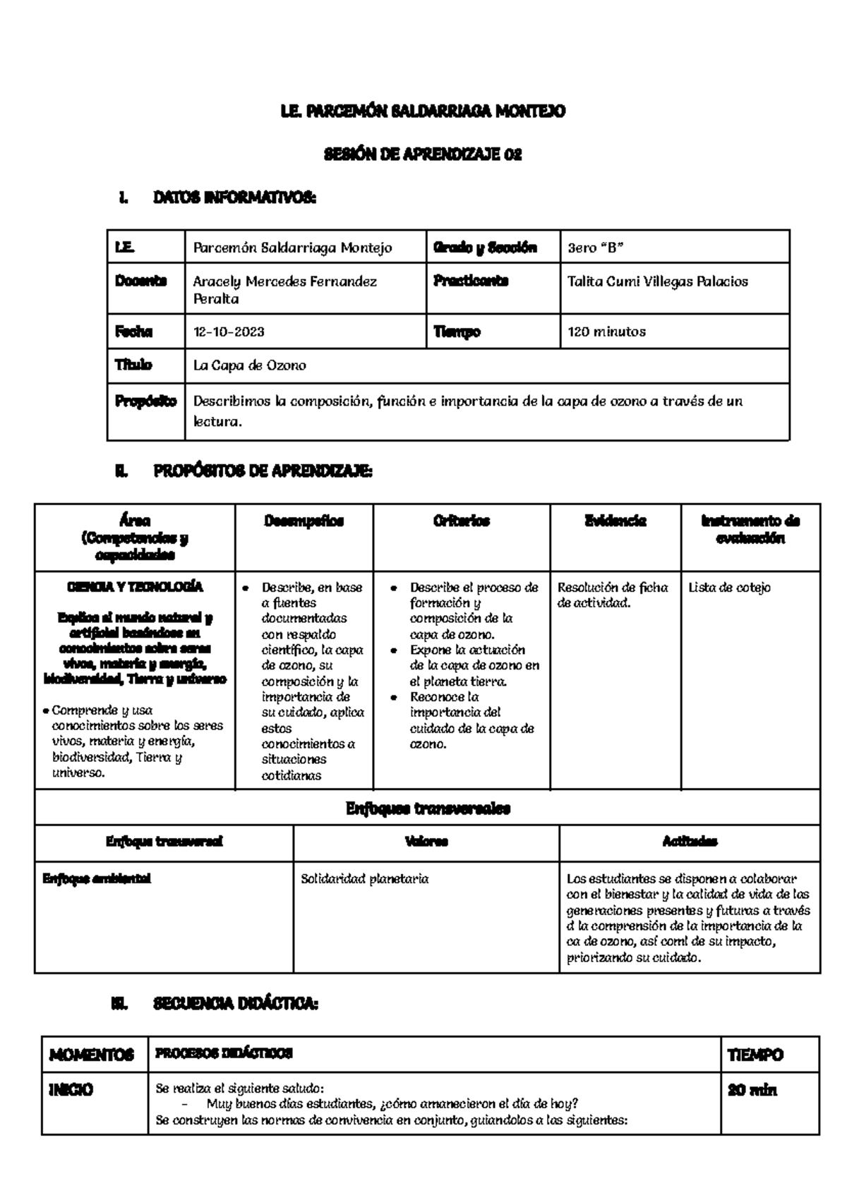 Sesion DE Aprendizaje 04 - I. PARCEMÓN SALDARRIAGA MONTEJO SESIÓN DE ...