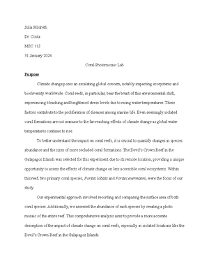 Natural Selection- Analysis Lab - Julia Hildreth BIL 161 - Mechanisms ...