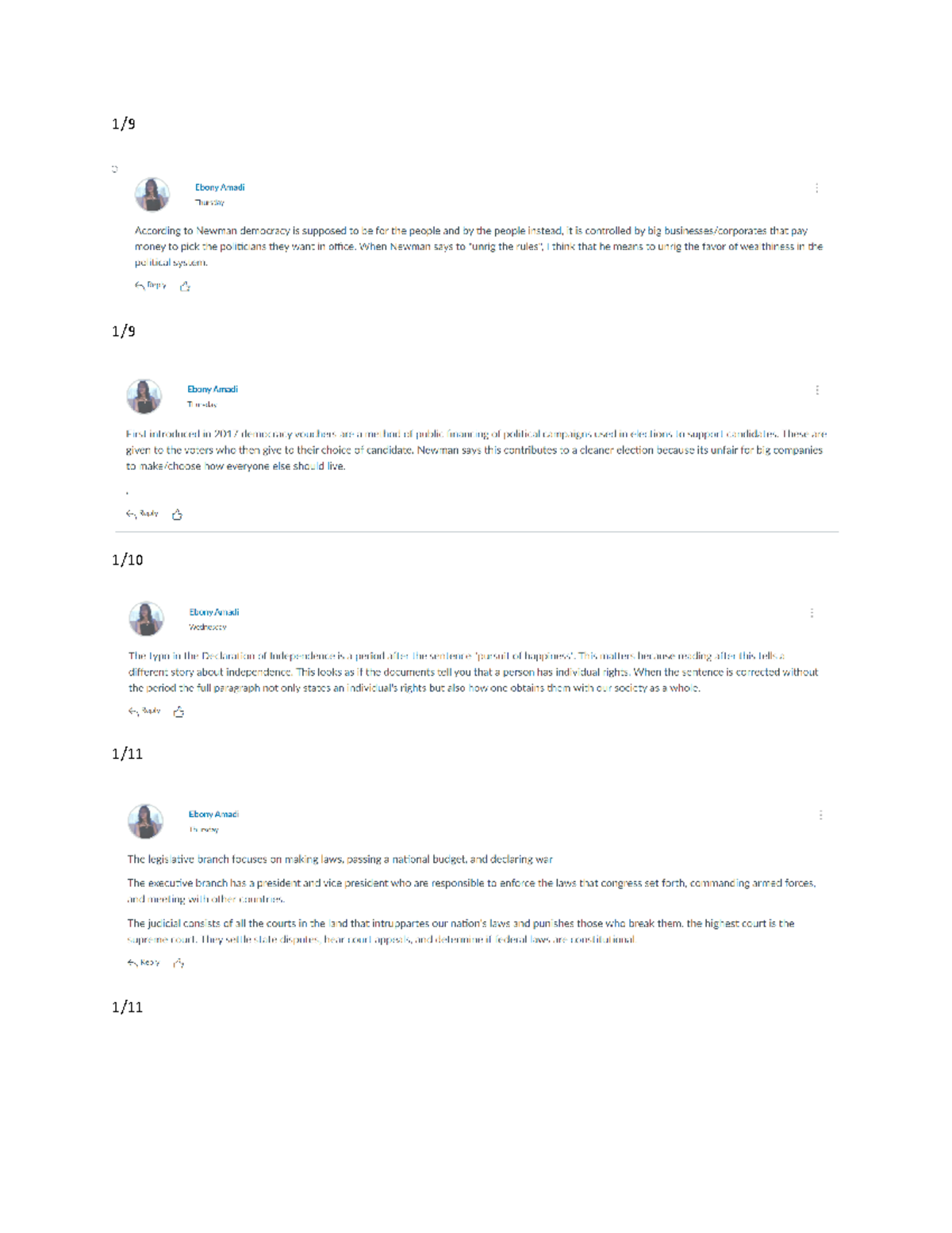 Weekly Discussion 2 - Notes collected from posted videos and/or ...