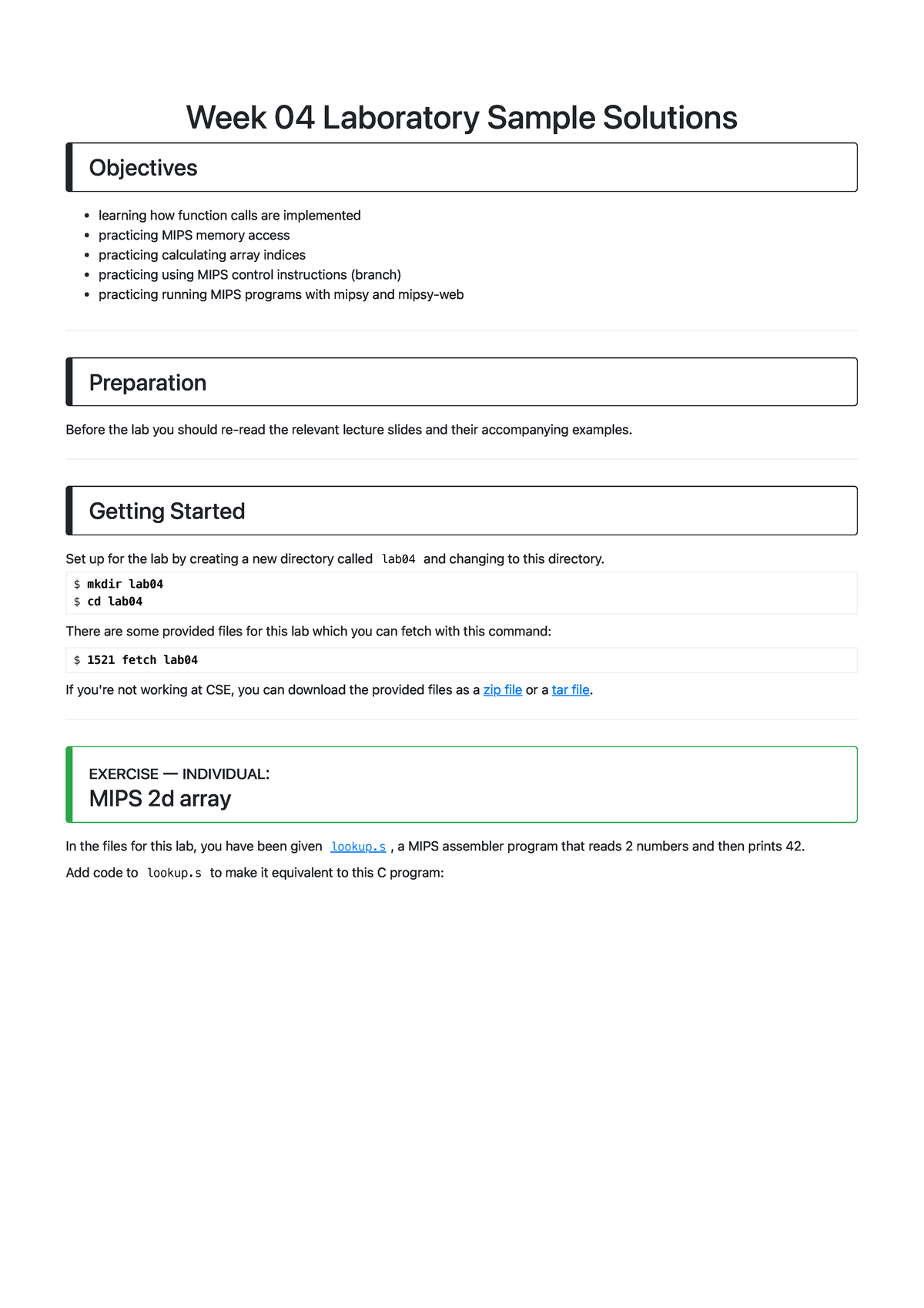 COMP1521 24T2 — Week 04 Laboratory Sample Solutions - Week 04 ...