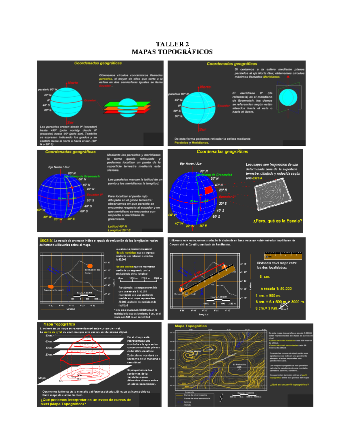 Taller Mapas Geologicos Ecijg 20221 - TALLER 2 MAPAS TOPOGRÁFICOS PERFILES TOPOGRÁFICOS BLOQUES ...