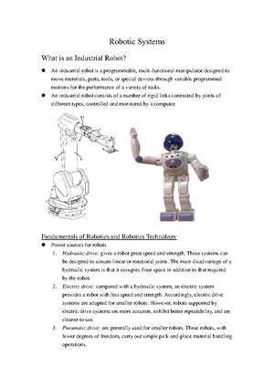 Robotics Class note Introduction= - INTRODUCTION TO ROBOTICS Robotics ...