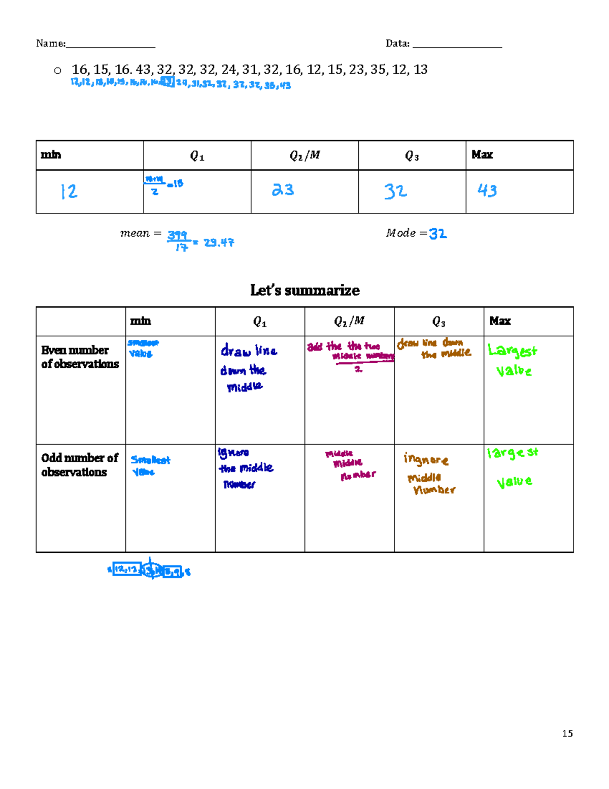 Foundation of statics - notes - ####### o 16, 15, 16. 43, 32, 32, 32 ...