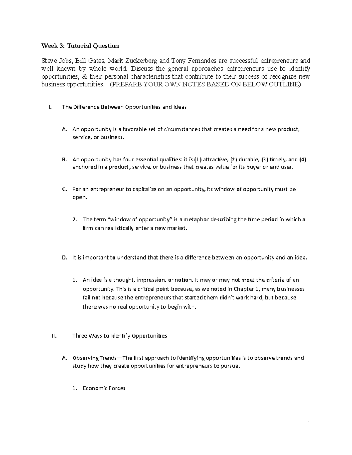 Week 3, Tutorial Question - Week 3: Tutorial Question Steve Jobs, Bill ...