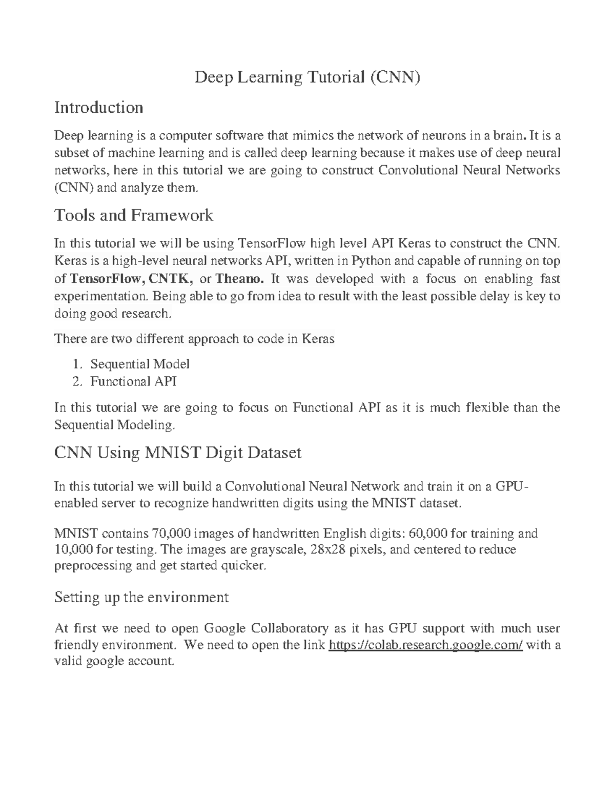Deep Learning Tutorial - It is a subset of machine learning and is ...