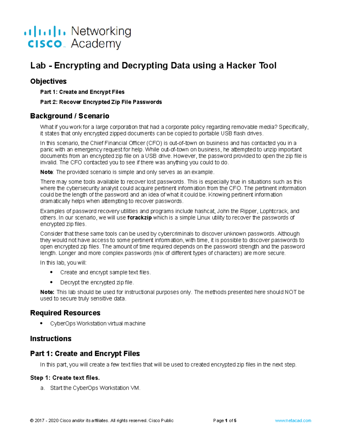 21211 Lab Encrypting And Decrypting Data Using A Hacker Tool